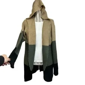 No Boundaries | Sweaters | Cozy Chunky Colorblock Hooded Sweater ...
